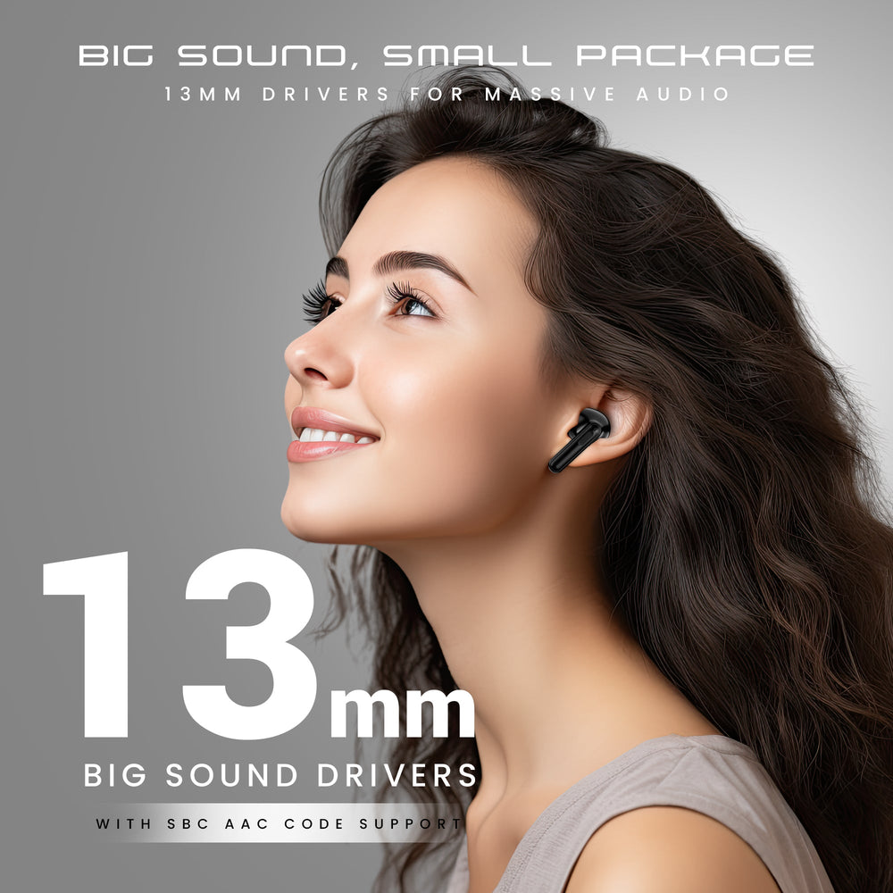 Flexibuds Klear Earbuds with ENC, MEMS Mic, Game Mode, Low Latency, Tr