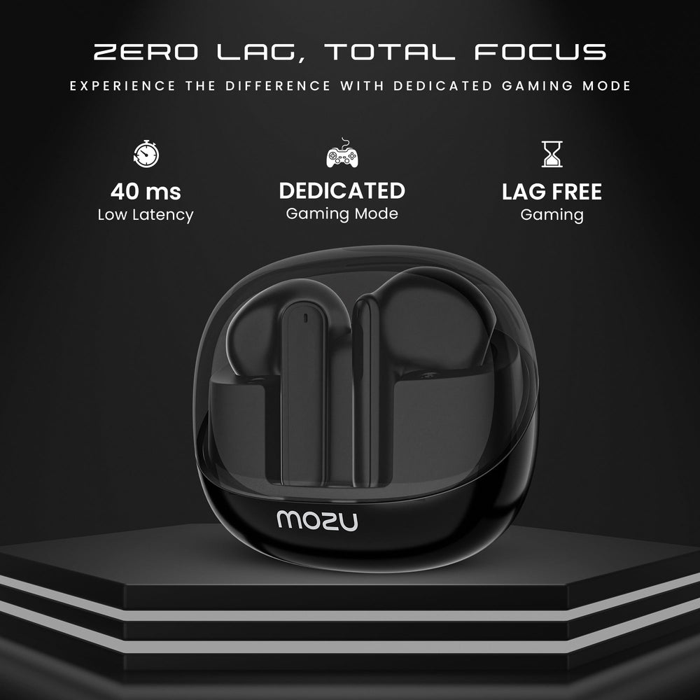 Flexibuds Klear Earbuds with ENC, MEMS Mic, Game Mode, Low Latency, Tr