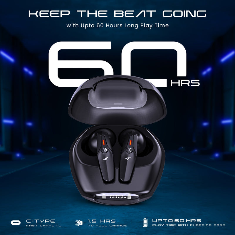 Flexibuds X Pro Earbuds with 40ms Low Latency, 3 EQ Modes, 60 Hours Pl